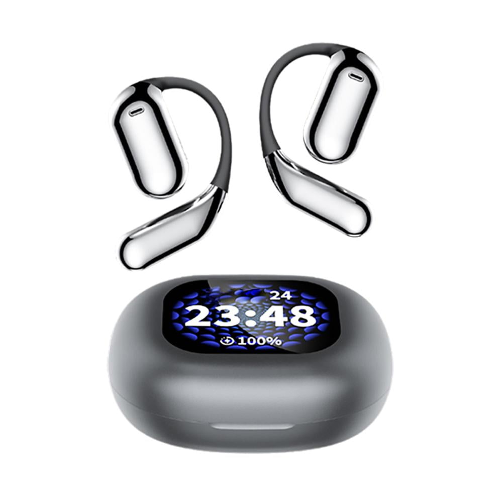 KWJNH Open Ear Headphones with LCD Touch Screen,Touch Screen Earbuds ...