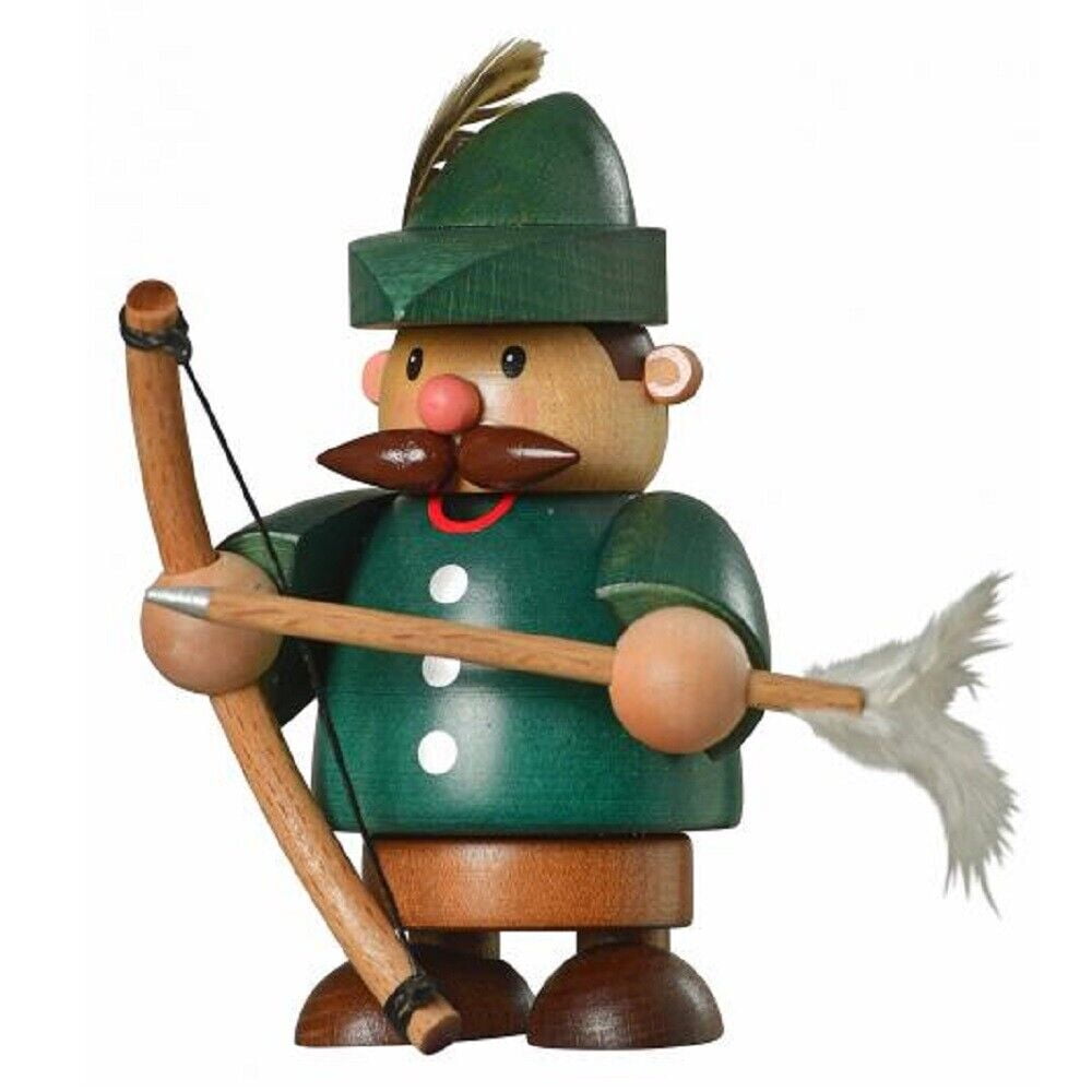 KWO Robin Hood Miniature German Wood Christmas Incense Smoker Germany 3 ...