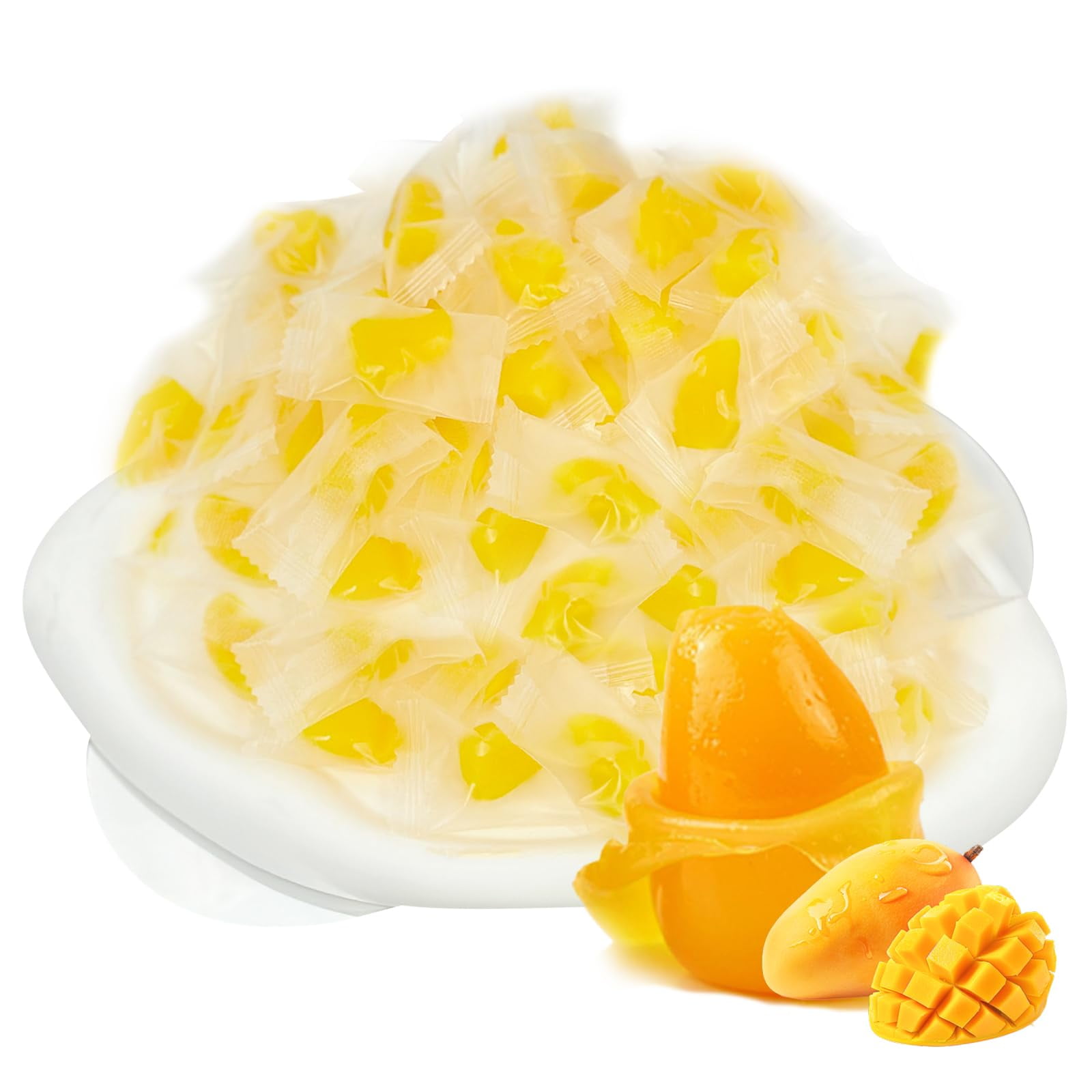 KWOLYKIM Mango Peelable Gummy XEF1 Candies, 600g/21.16oz Peeling Gummy ...