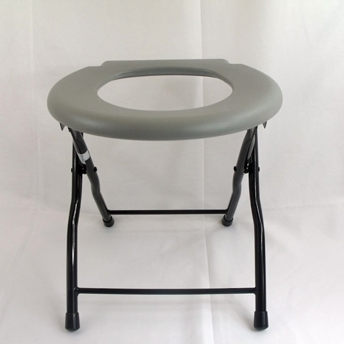 KX Medical Folding Commode Chair Steel Portable Camping Toilet Seat ...