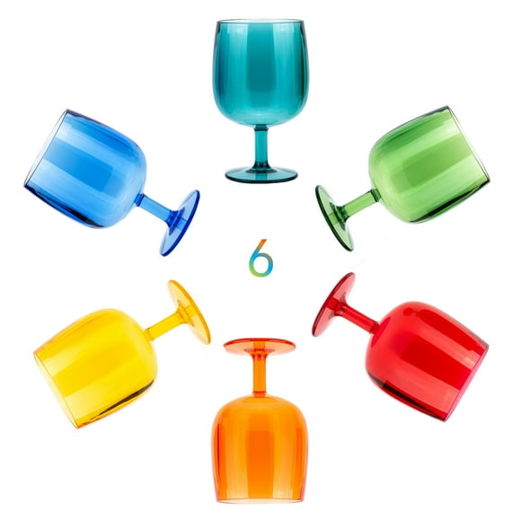 6 Oz Plastic Wine Glasses