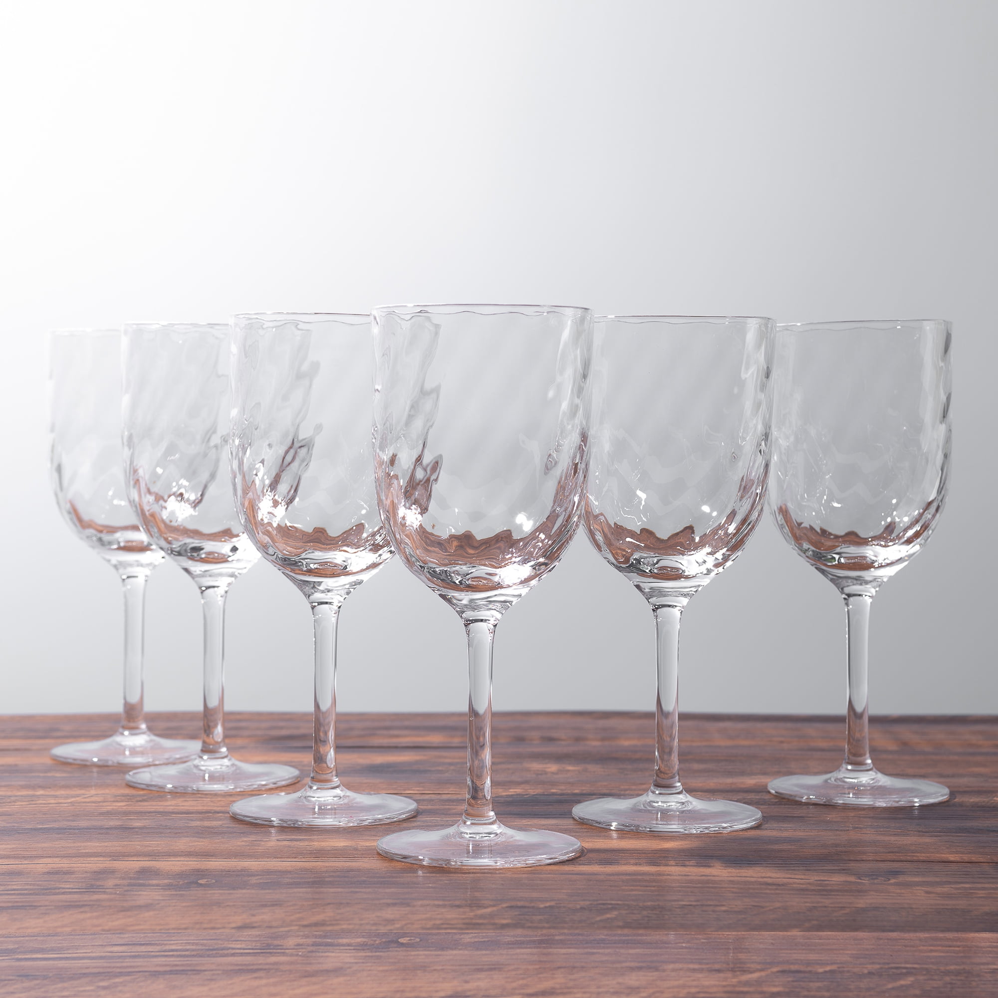 Kx Ware Unbreakable Classic 14 Ounce All Purpose Plastic Stem Wine Glasses Acrylic Glasses Set