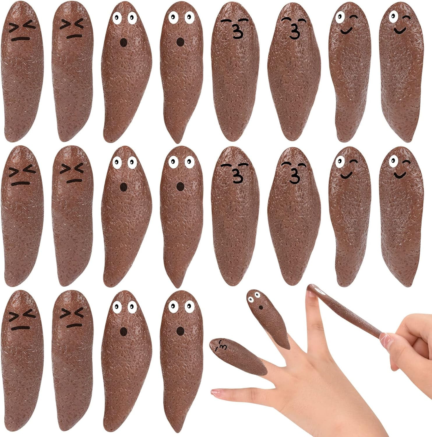 KXCOFTXI 20 Pcs Finger Slingshot Novelty Toys, Toy Poop for Halloween ...