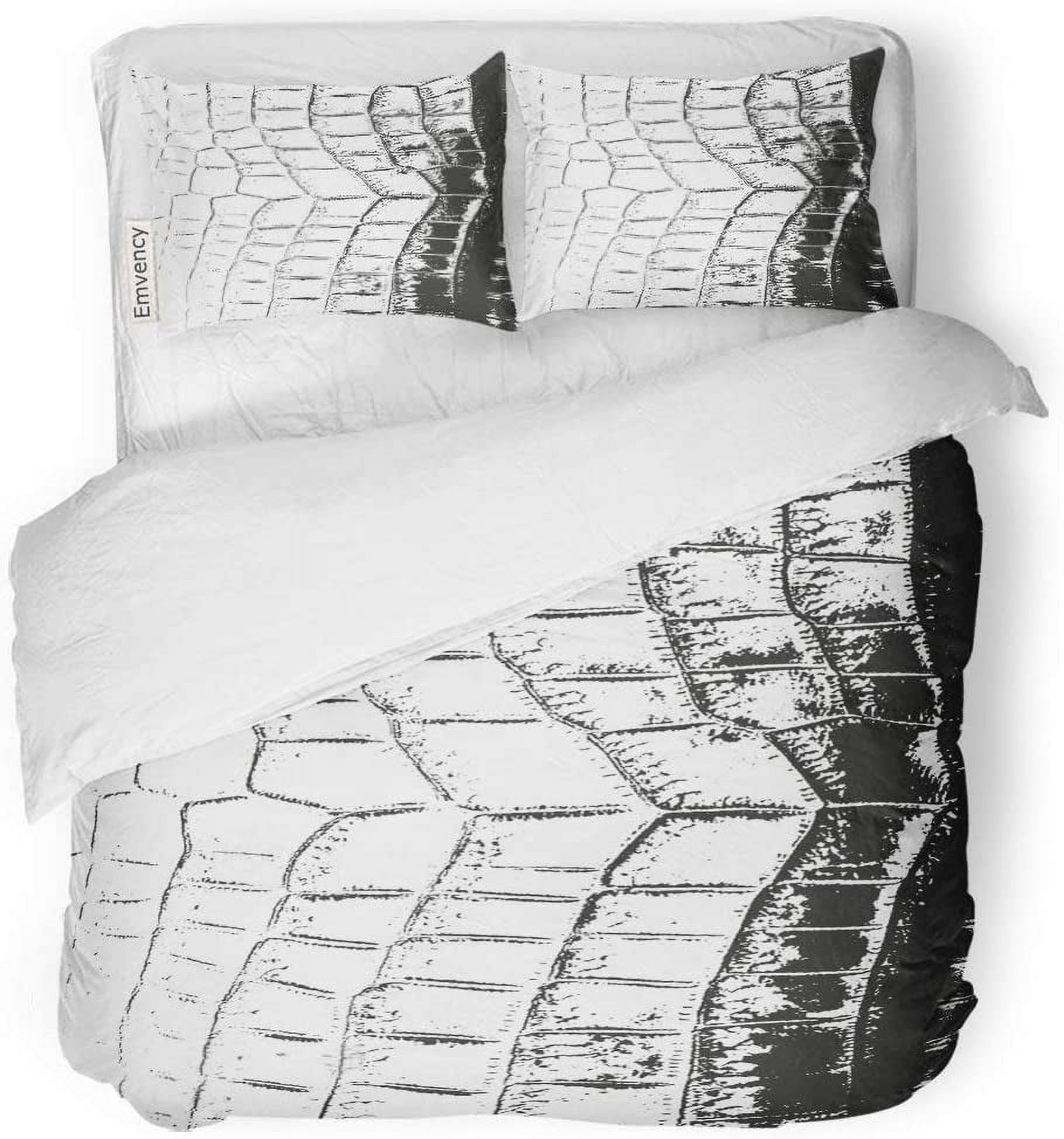 KXMDXA 3 Piece Bedding Set Abstract Distressed Overlay of Crocodile ...