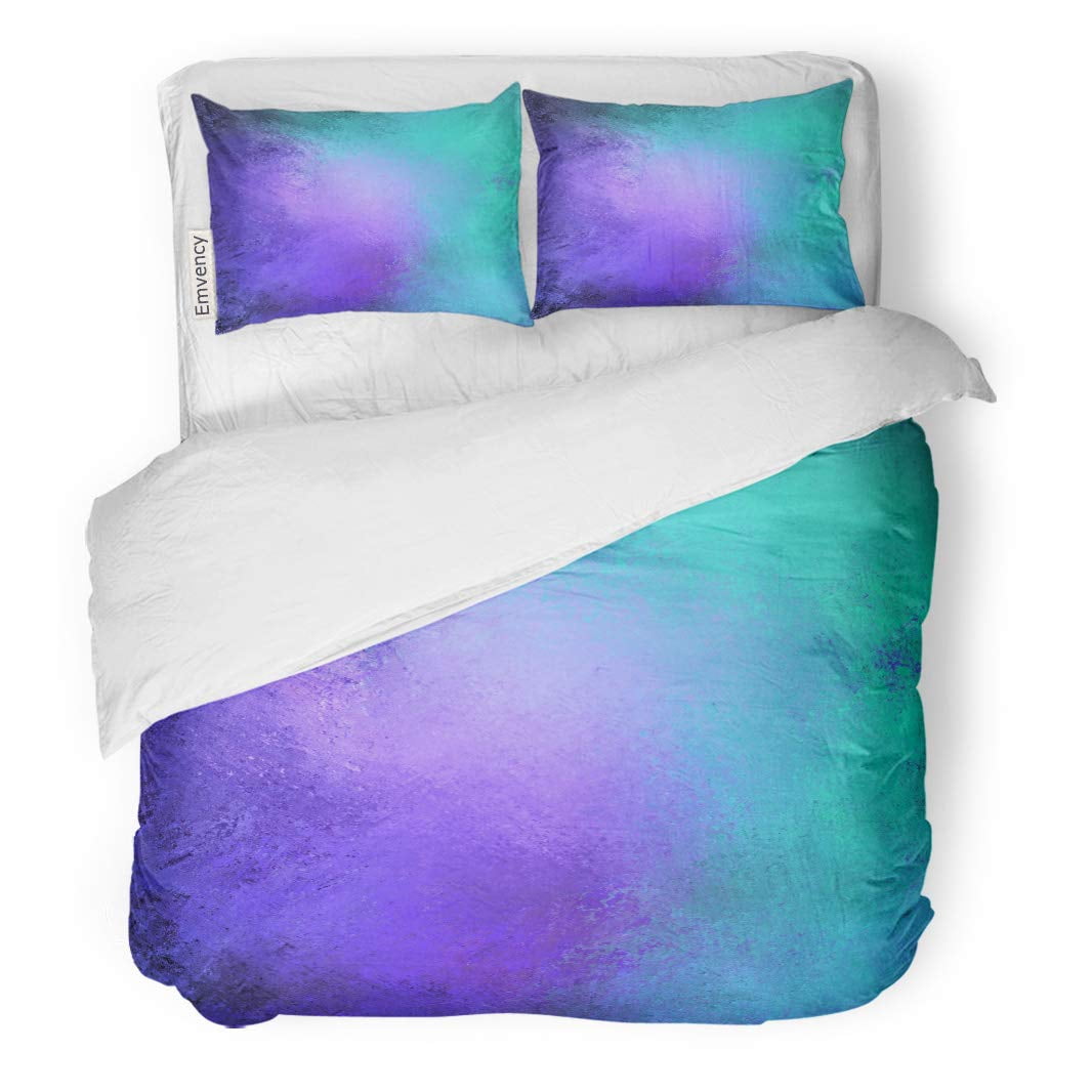 KXMDXA 3 Piece Bedding Set Blue Purple Color Splash on Black Vintage ...