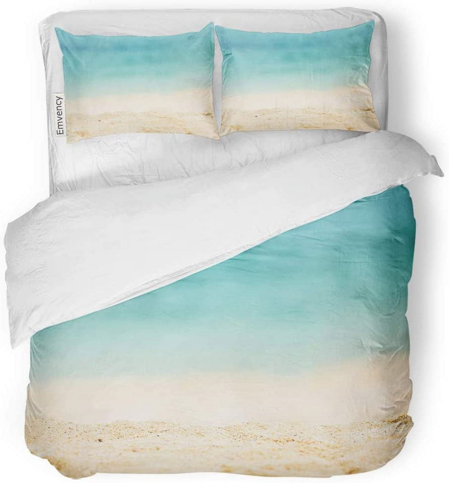 KXMDXA 3 Piece Bedding Set Blue Water Nature Beautiful Sand Beach ...