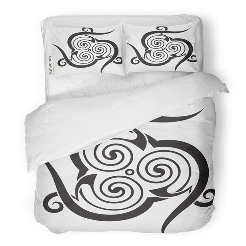 KXMDXA 3 Piece Bedding Set Celtic Tattoo Pattern Spirals and Spikes ...