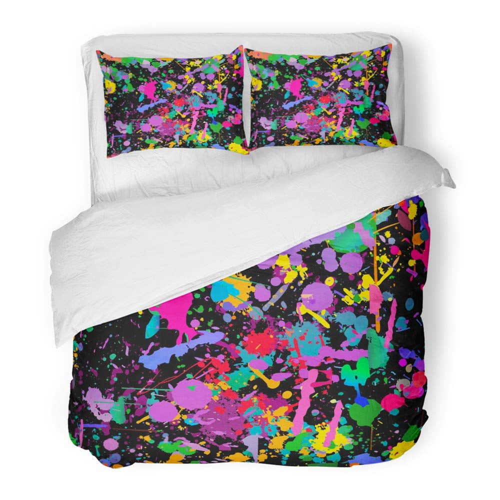 KXMDXA 3 Piece Bedding Set Colorful Splatter Abstract Color Splash ...