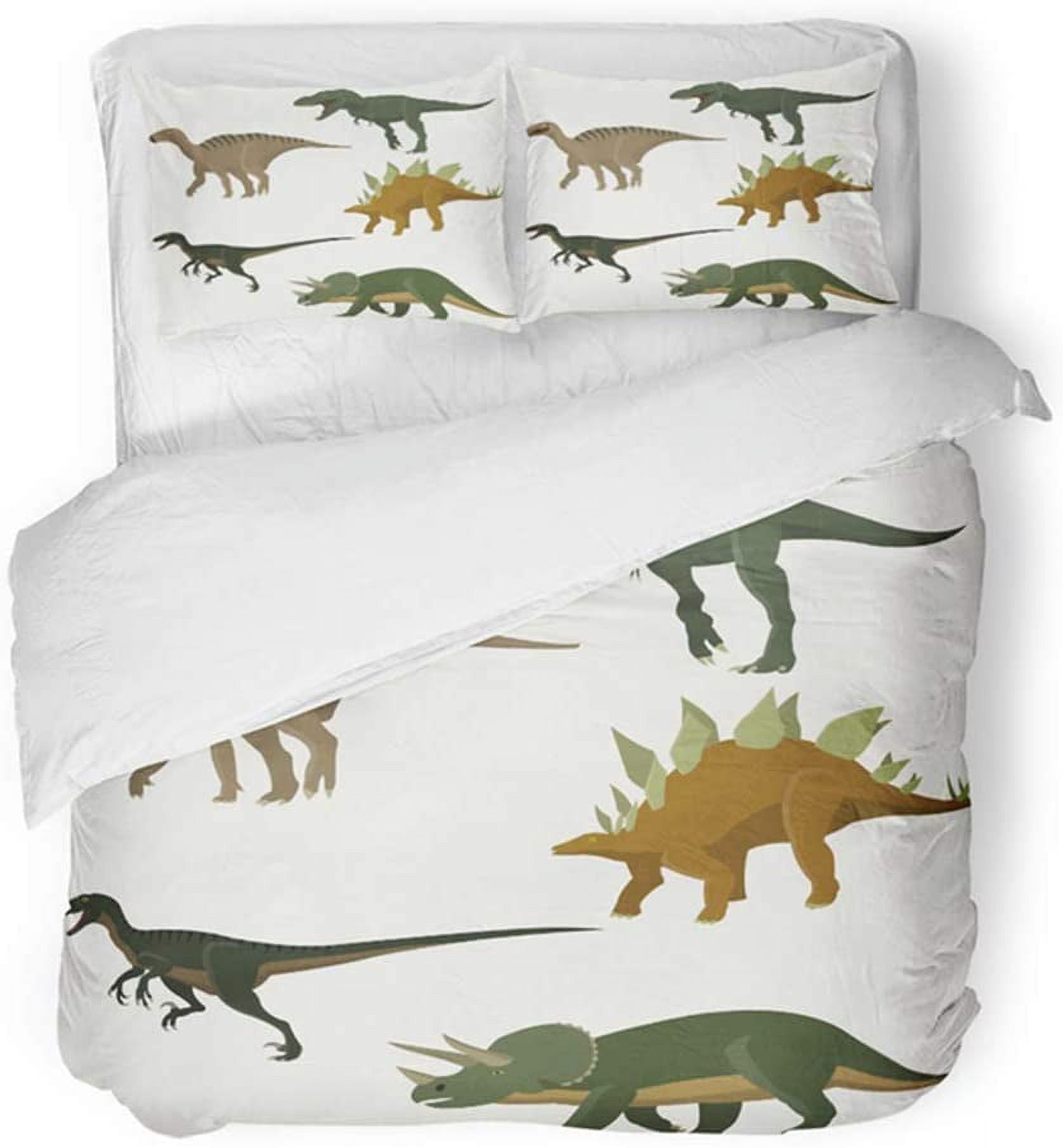 KXMDXA 3 Piece Bedding Set Dinosaurs Stegosaurus Tyrannosaurus ...
