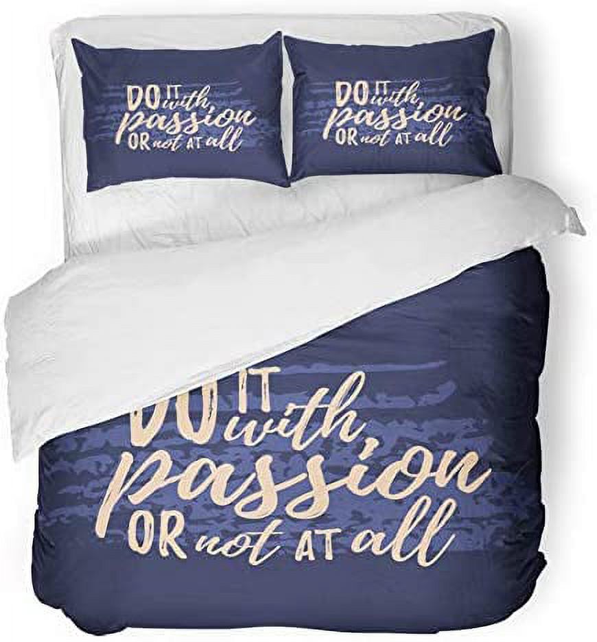 KXMDXA 3 Piece Bedding Set Do It with Passion Not at All Lettering ...