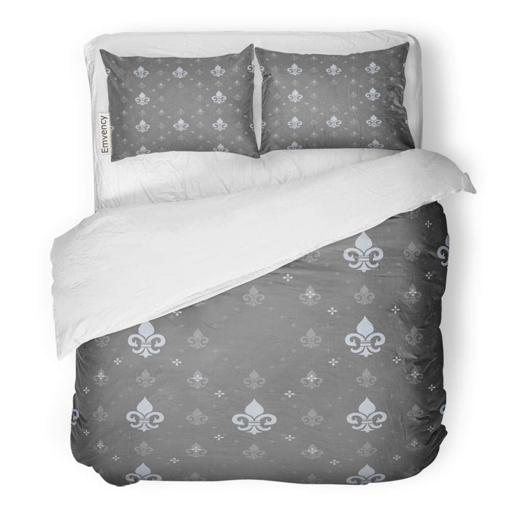KXMDXA 3 Piece Bedding Set Expensive Royal with Light Heraldic Fleur De ...