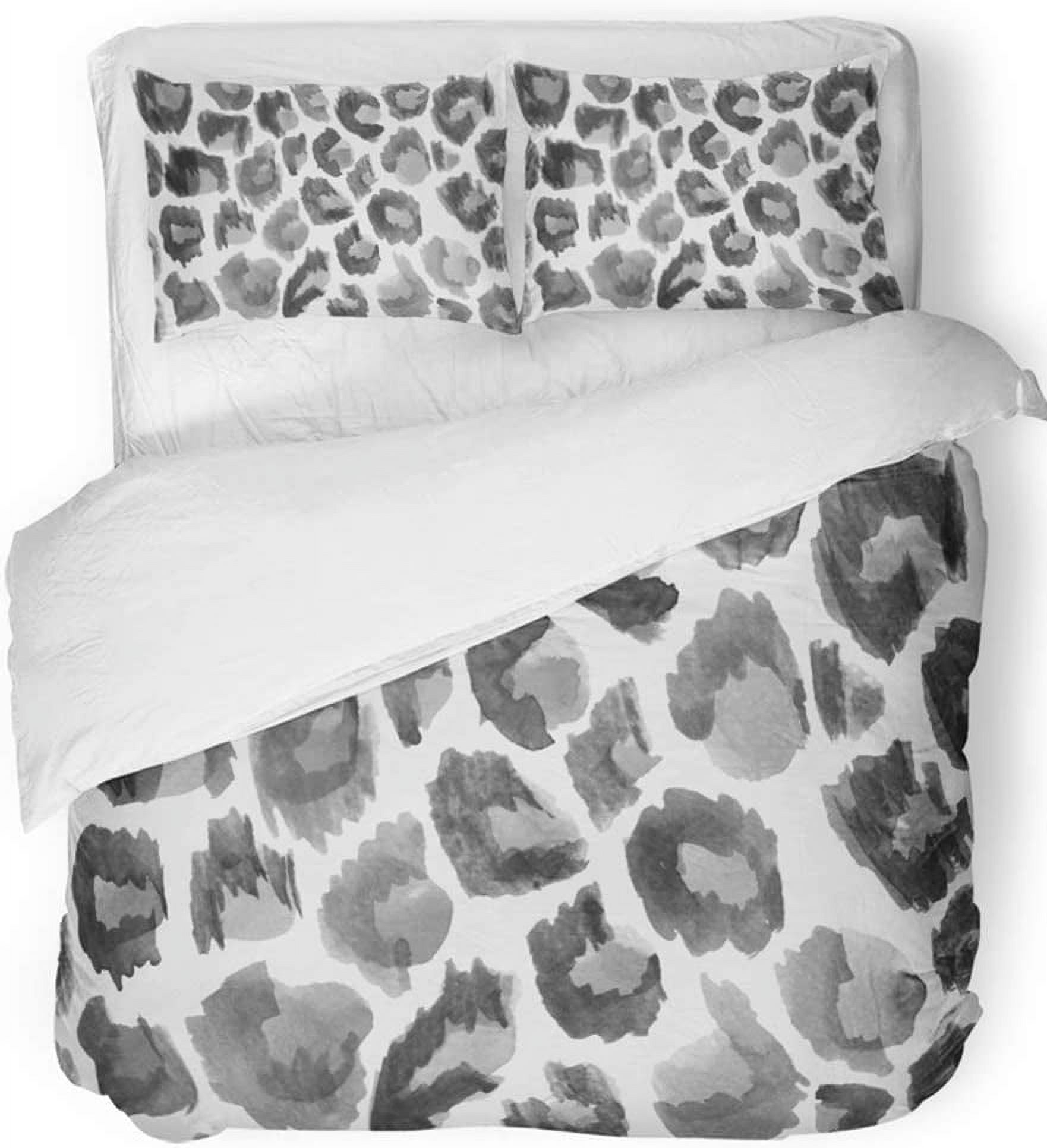 KXMDXA 3 Piece Bedding Set Leopard Skin on Spots of Watercolor Leo ... KXMDXA 3 Piece Bedding Set Leopard Skin on Spots of Watercolor Leo ...