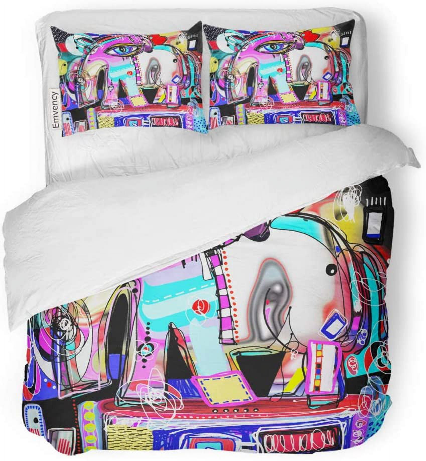 KXMDXA 3 Piece Bedding Set Original Abstract Digital Painting of ...