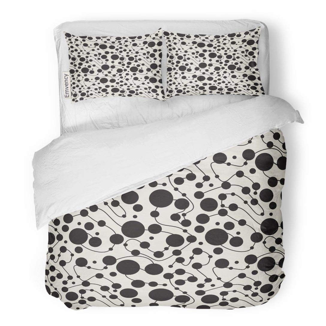 KXMDXA 3 Piece Bedding Set Pattern Modern Abstract Chaotic Dots Circle ...