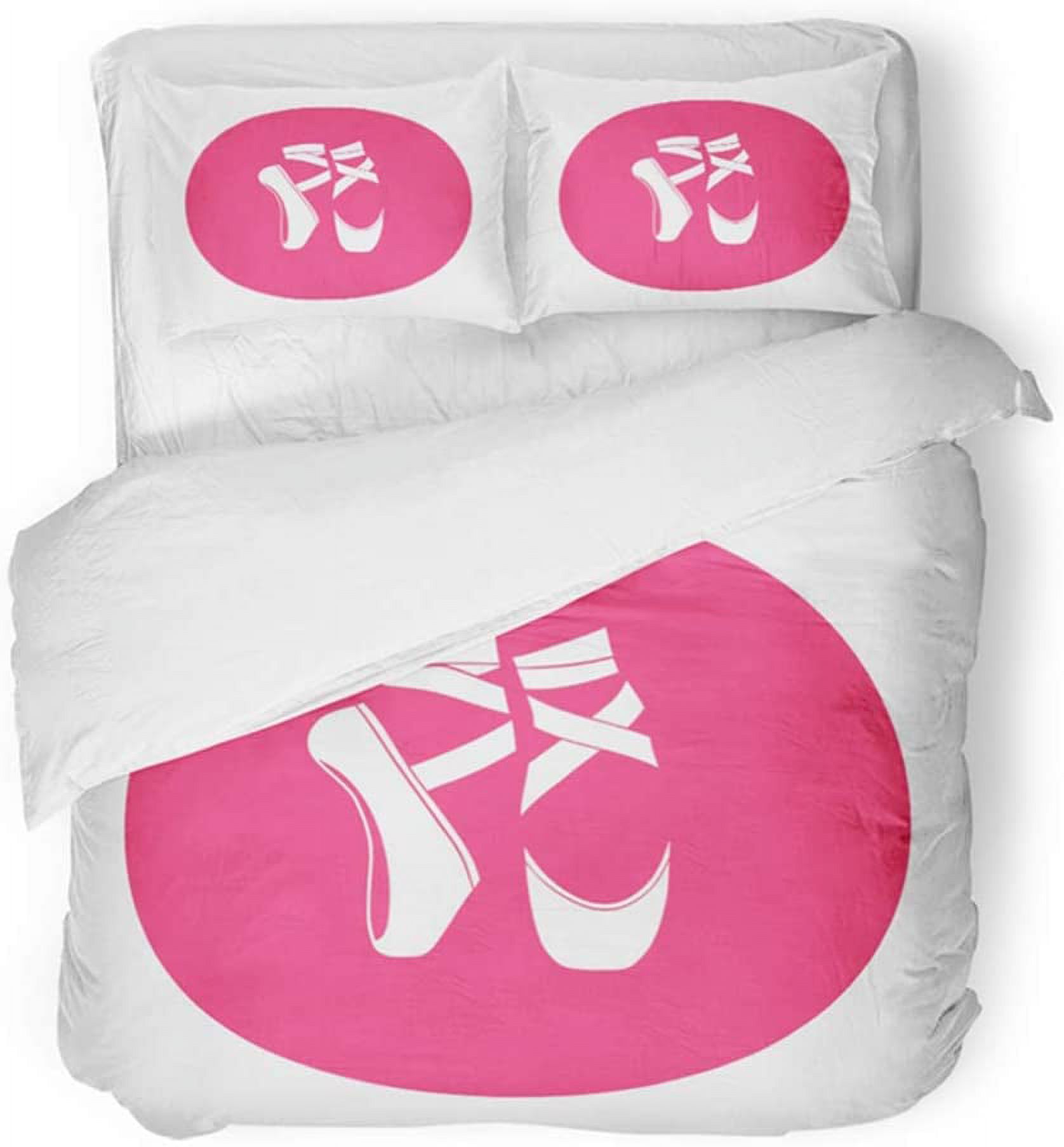 KXMDXA 3 Piece Bedding Set Pink Ballerina Ballet Shoes Dance Dancer ...
