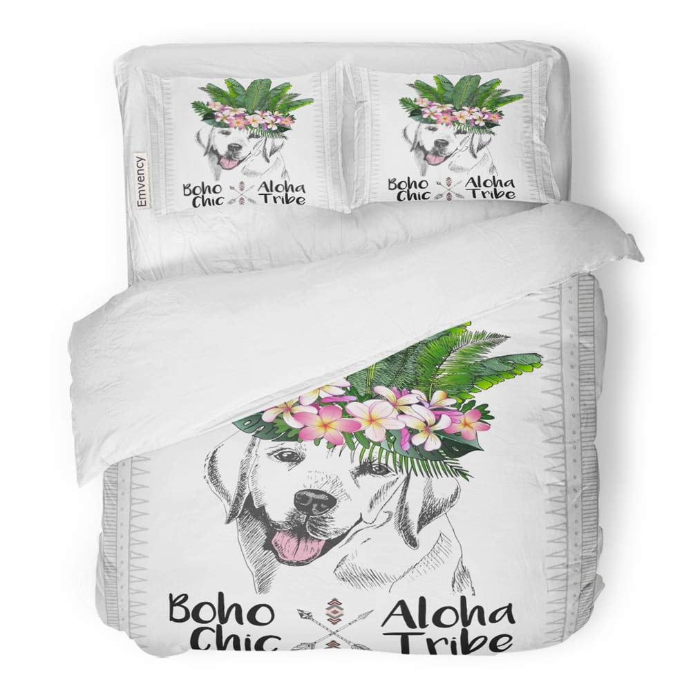 KXMDXA 3 Piece Bedding Set Portrait of Labrador Retriever Wearing The ...
