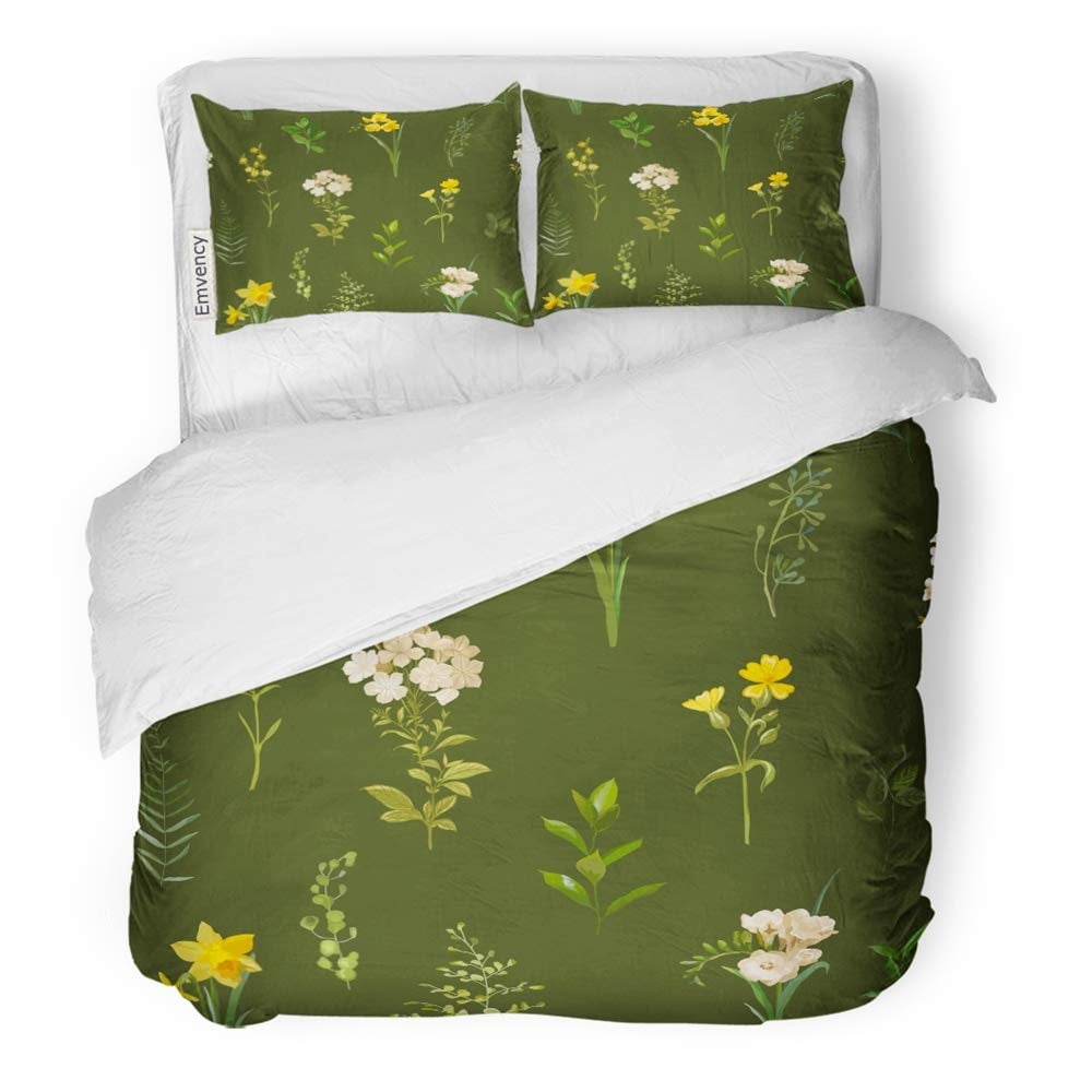 KXMDXA 3 Piece Bedding Set Summer and Spring Floral in Watercolor ...