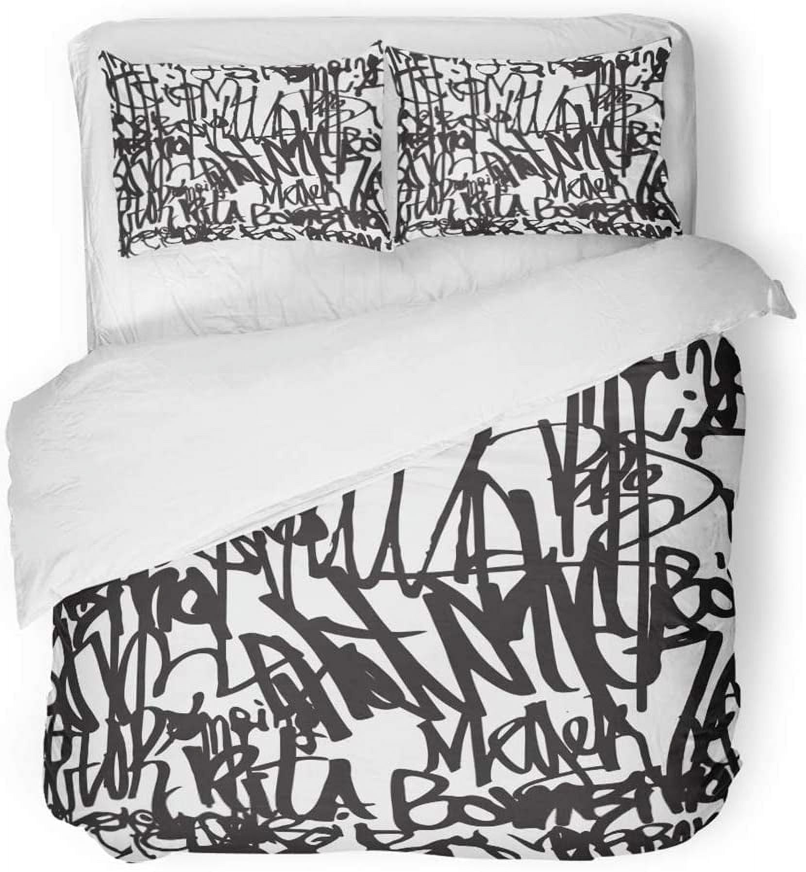 KXMDXA 3 Piece Bedding Set Writing Graffiti Tagging Hand Style ...