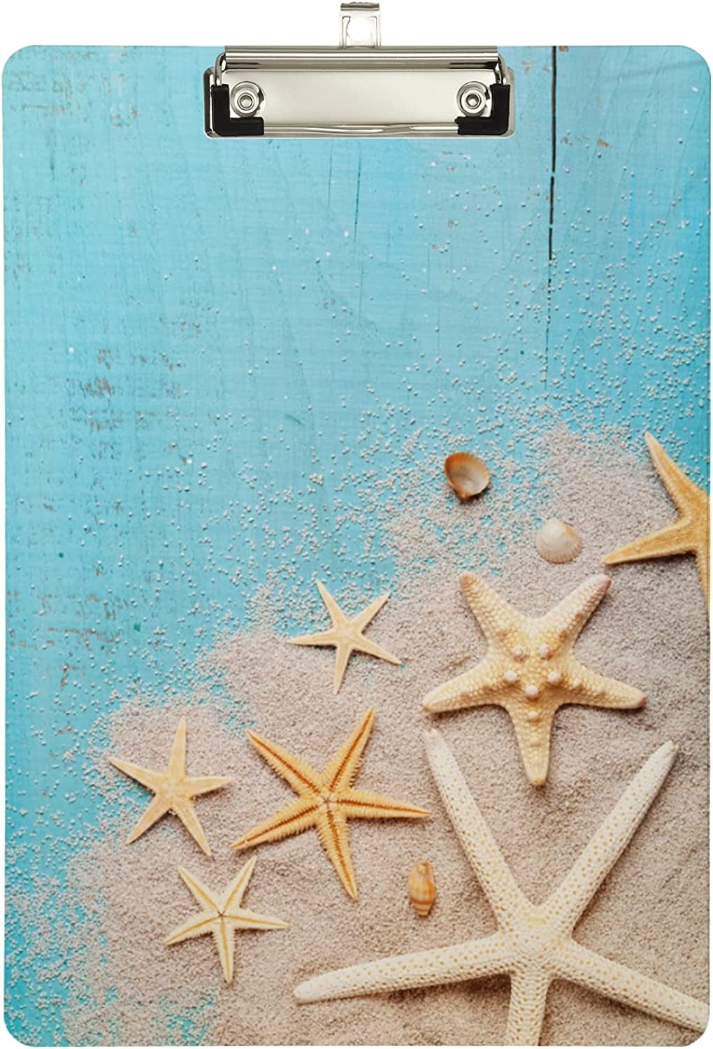 KXMDXA 3D Wooden Board Starfish Print Clipboard Hardboard Wood Nursing ...
