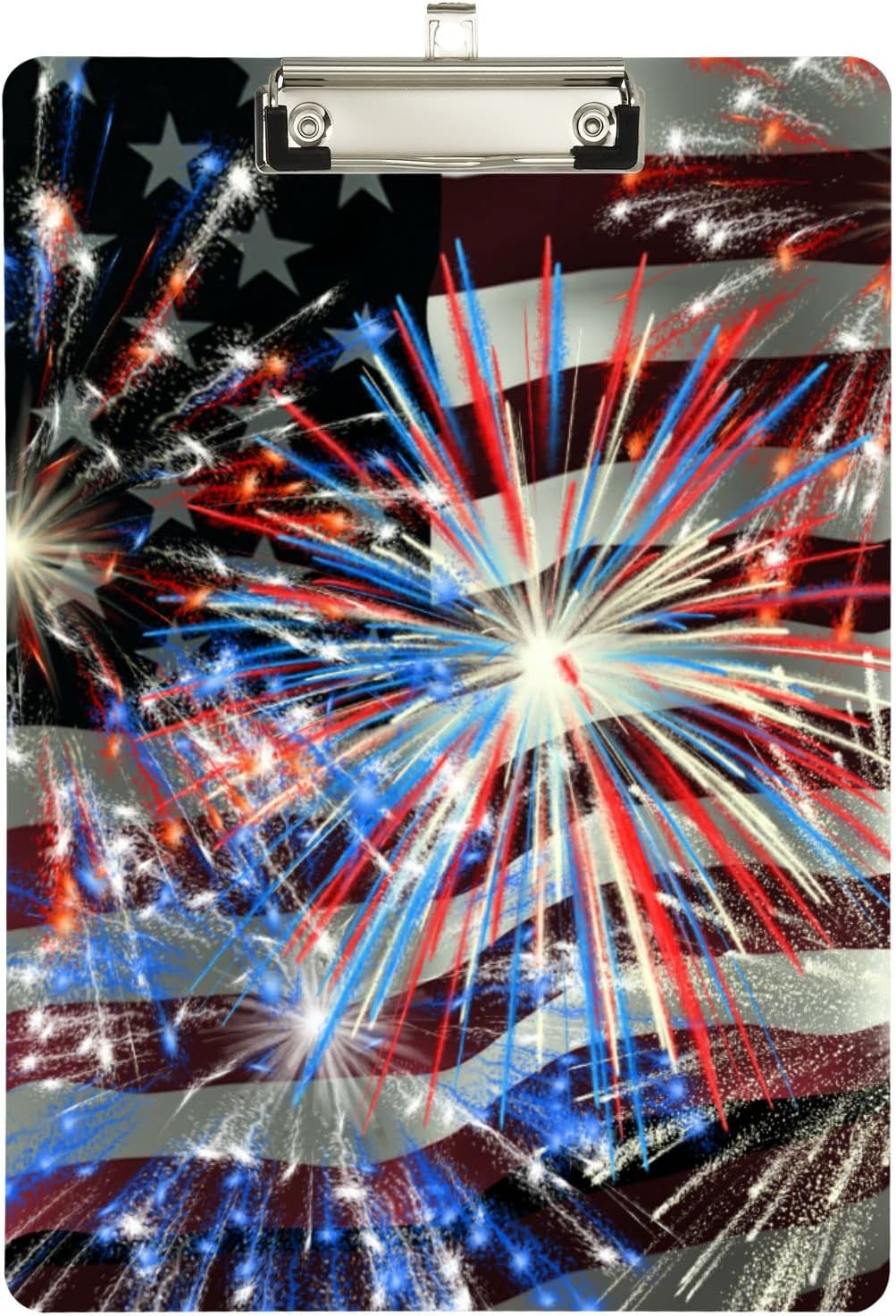 KXMDXA 4th of July Fireworks Stars Stripes Vibrant Clipboard Hardboard ...