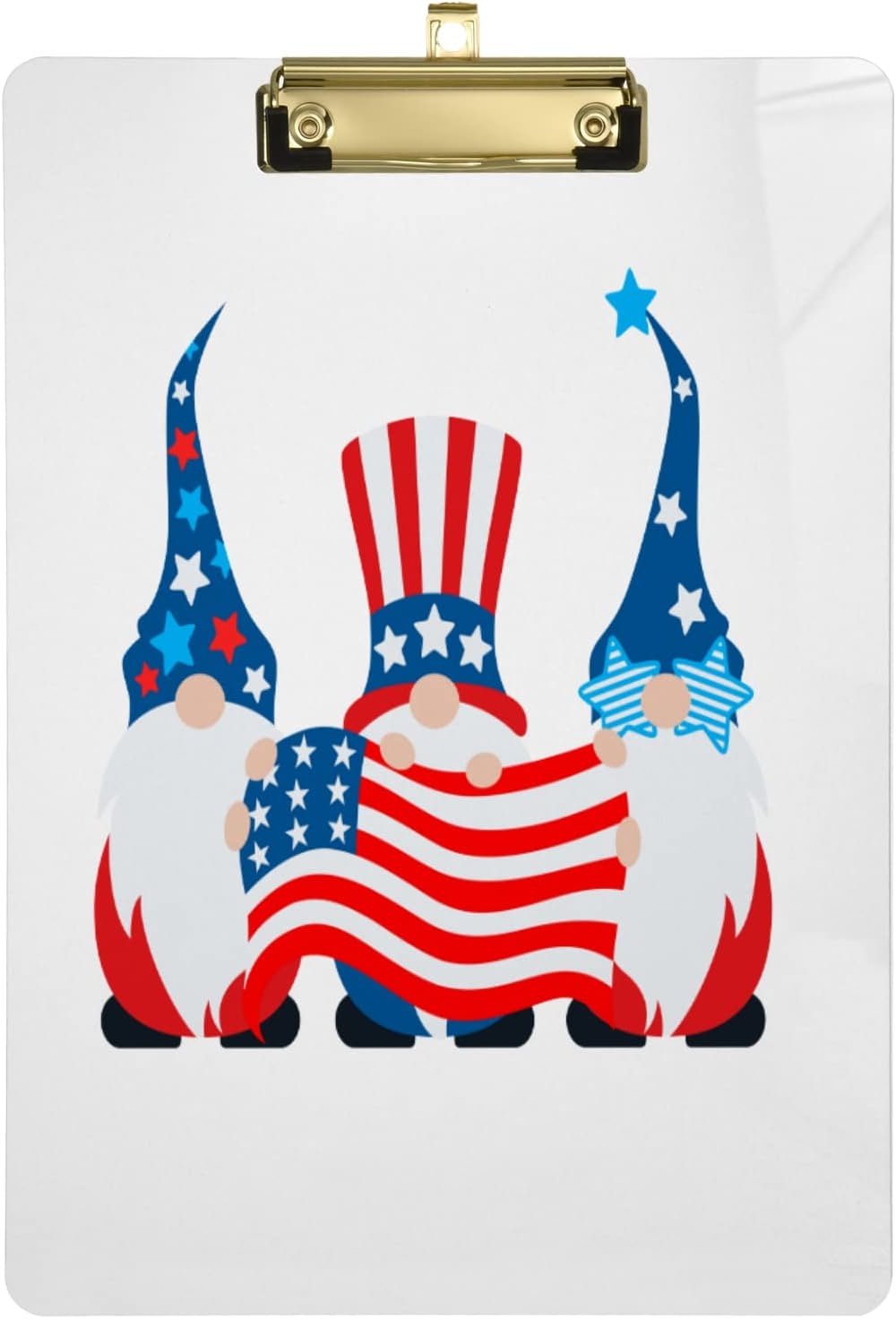 KXMDXA American Gnomes Holding Flag Clipboard Hardboard Wood Nursing ...