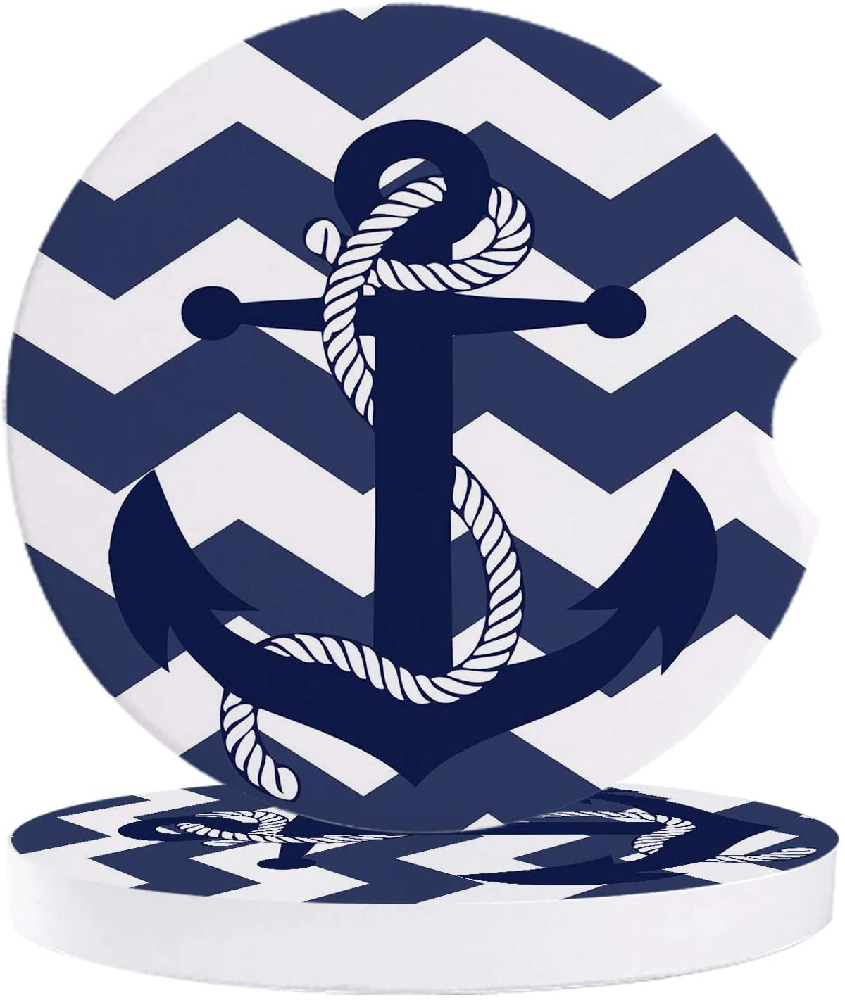 KXMDXA Anchor and Rope Ripple Set of 6 Car Coaster for Drinks ...