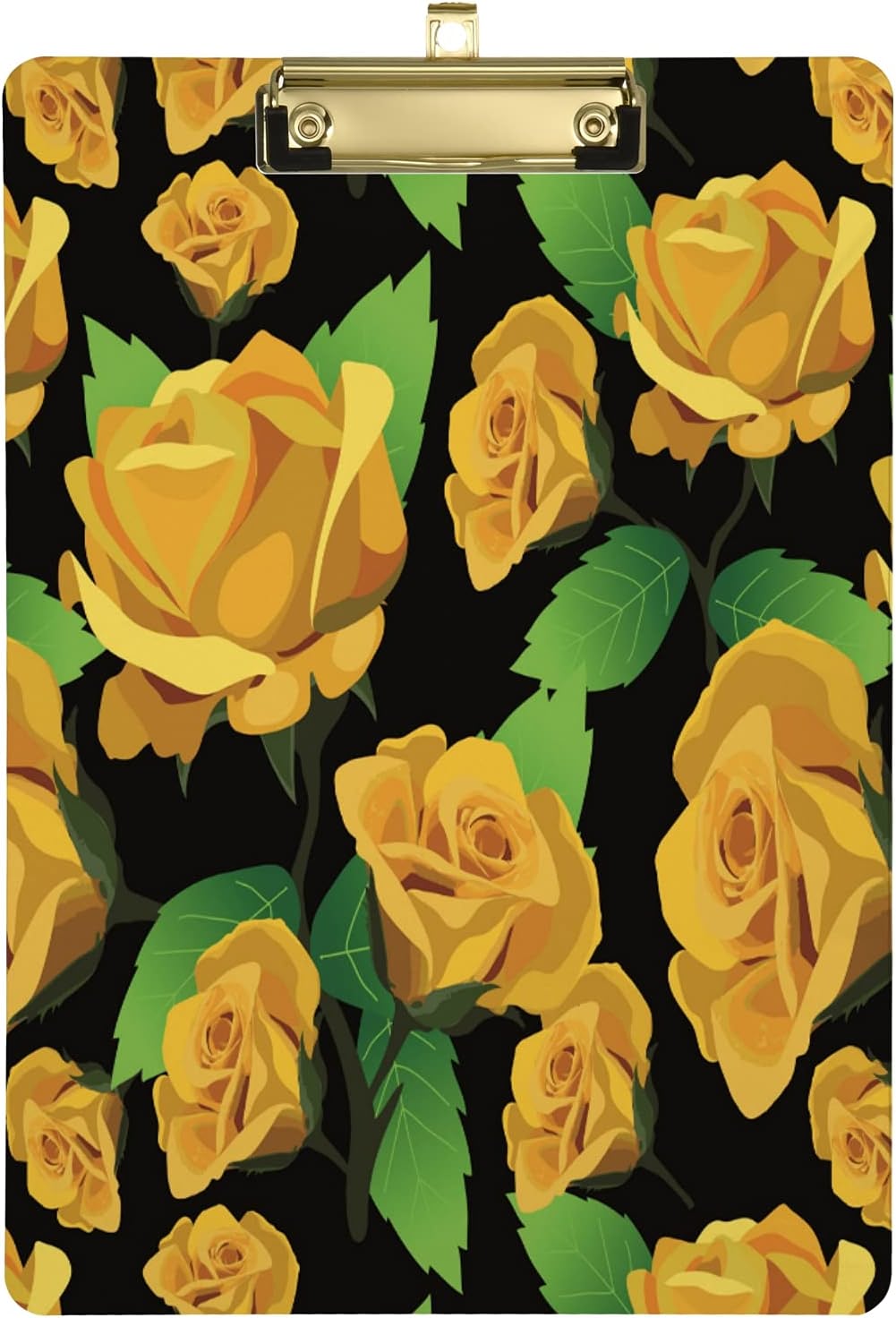 KXMDXA Art Yellow Flower Clipboard Hardboard Wood Nursing Clip Board ...
