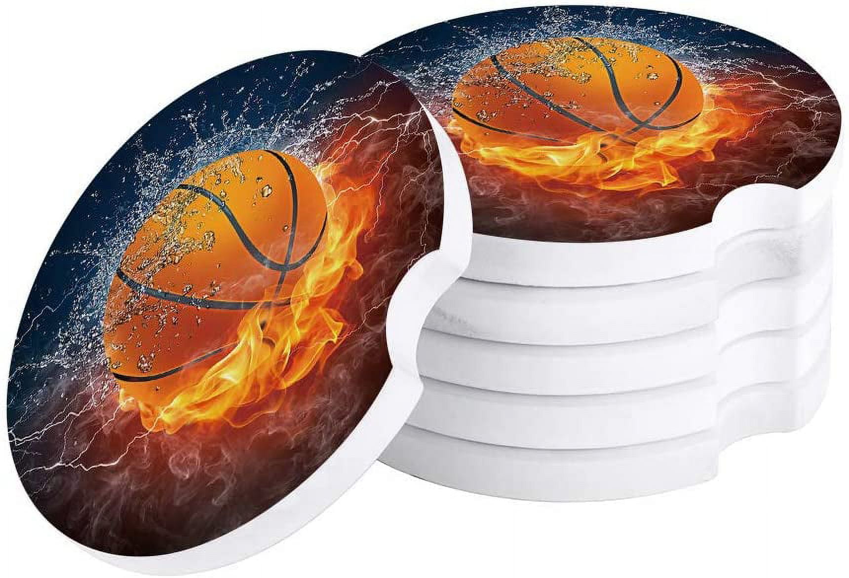 KXMDXA Basketball on Fire and Water Flame Splashing Thunder Lightning ...