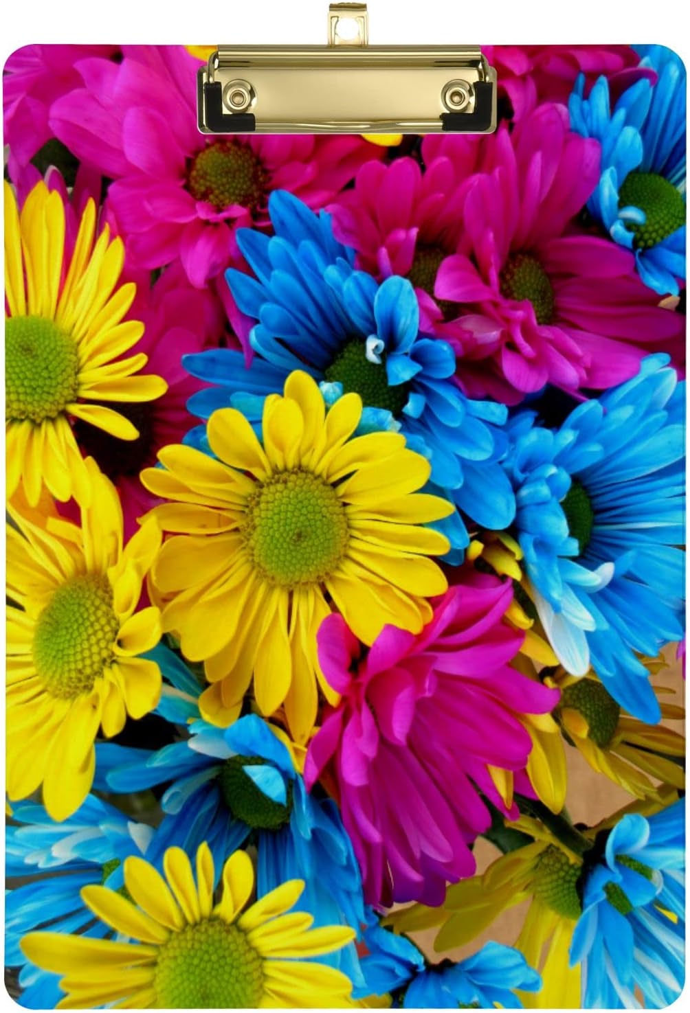 KXMDXA Beautiful Colorful Flowers Clipboard Hardboard Wood Nursing Clip ...