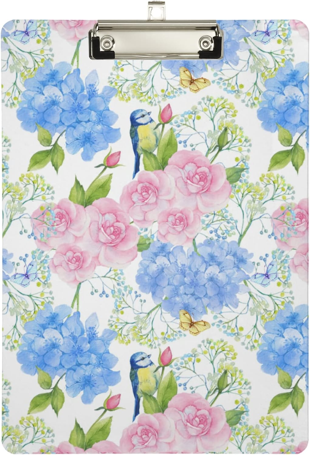 KXMDXA Beautiful Flowers Birds Clipboard Hardboard Wood Nursing Clip ...