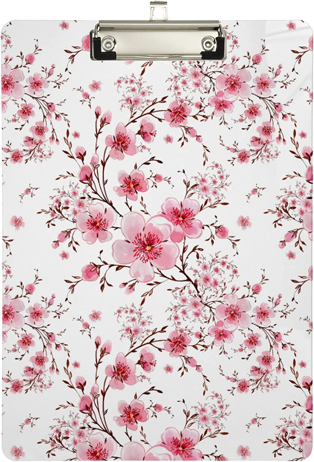 KXMDXA Beautiful Spring Pink Cherry Blossom Clipboard Hardboard Wood ...