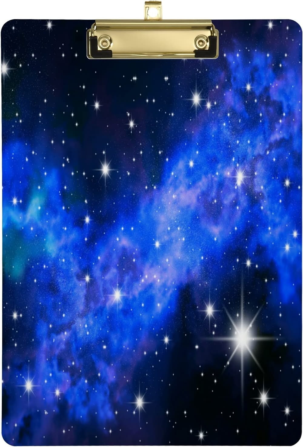 KXMDXA Blue Galaxy Universe Clipboard Hardboard Wood Nursing Clip Board ...