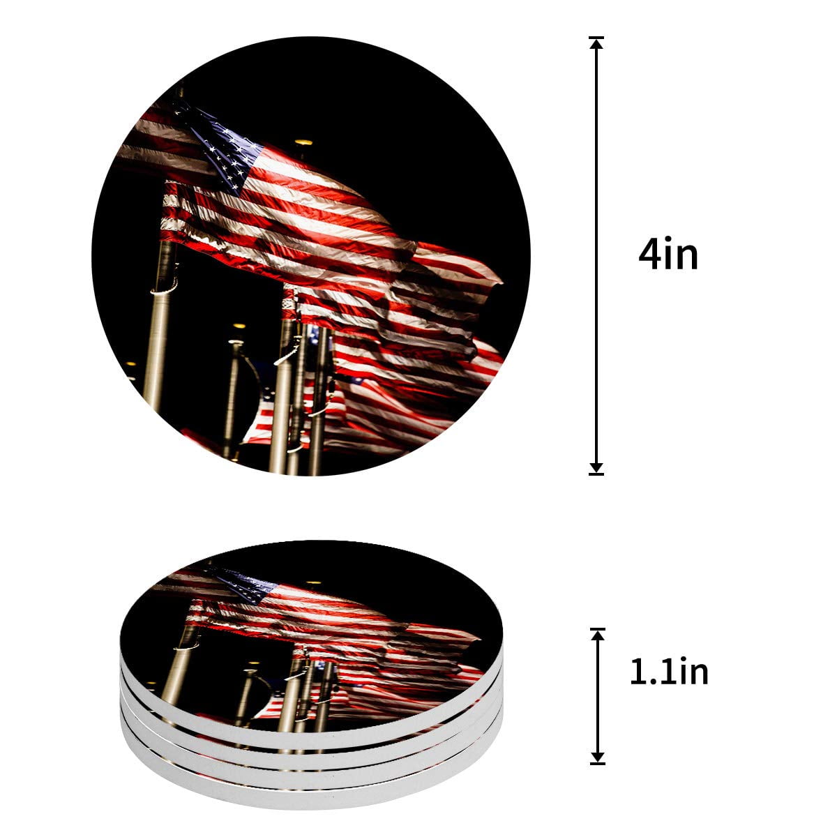 KXMDXA Board Steering Wheel Set of 4 Round Coaster for Drinks ...