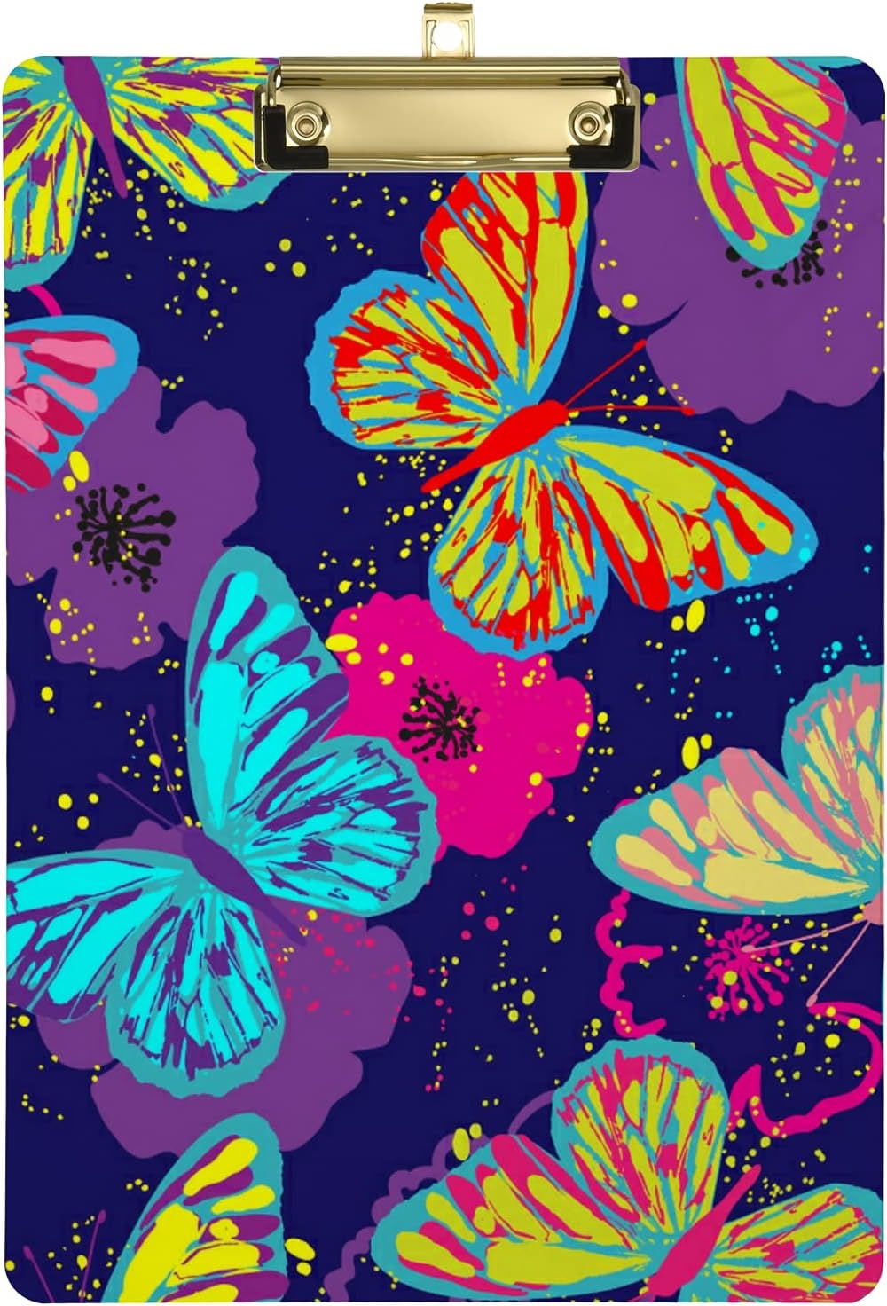 KXMDXA Butterflies Painting Clipboard Hardboard Wood Nursing Clip Board ...