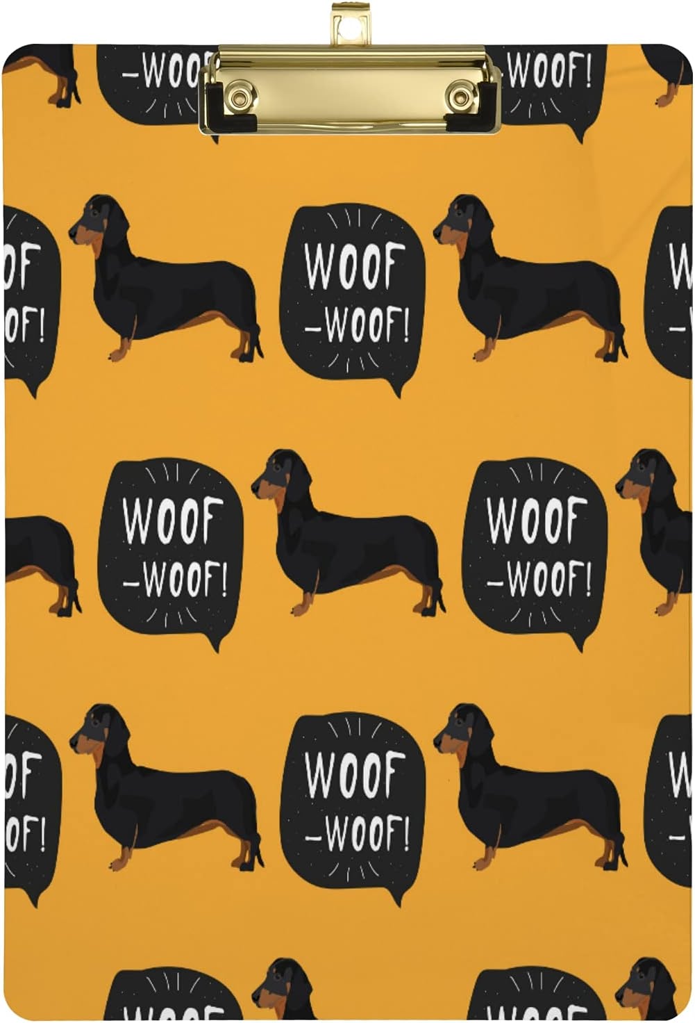 KXMDXA Cartoon Dachshund Dog Yellow Clipboard Hardboard Wood Nursing ...