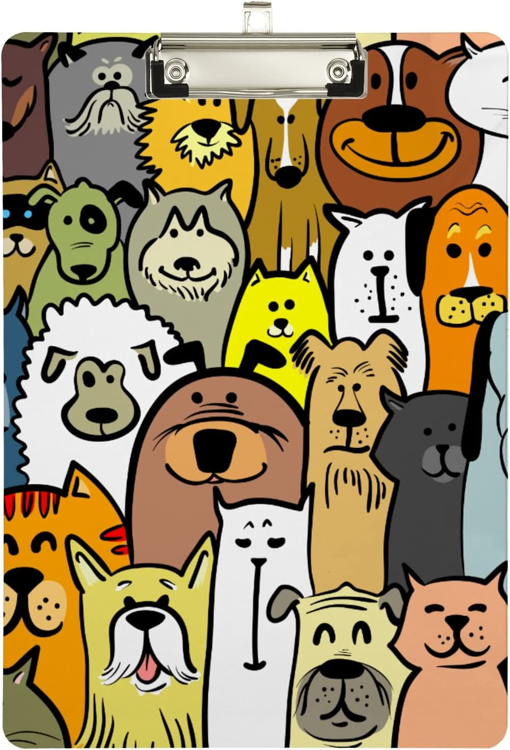 KXMDXA Cartoon Doodle Dog Cat Clipboard Hardboard Wood Nursing Clip ...