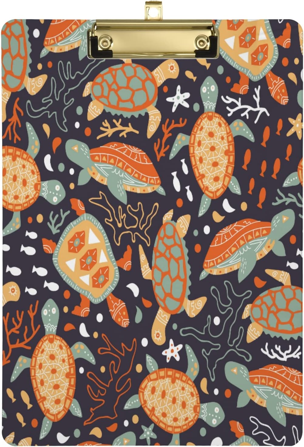 KXMDXA Cartoon Sea Turtle Starfish Coral Reef Clipboard Hardboard Wood ...