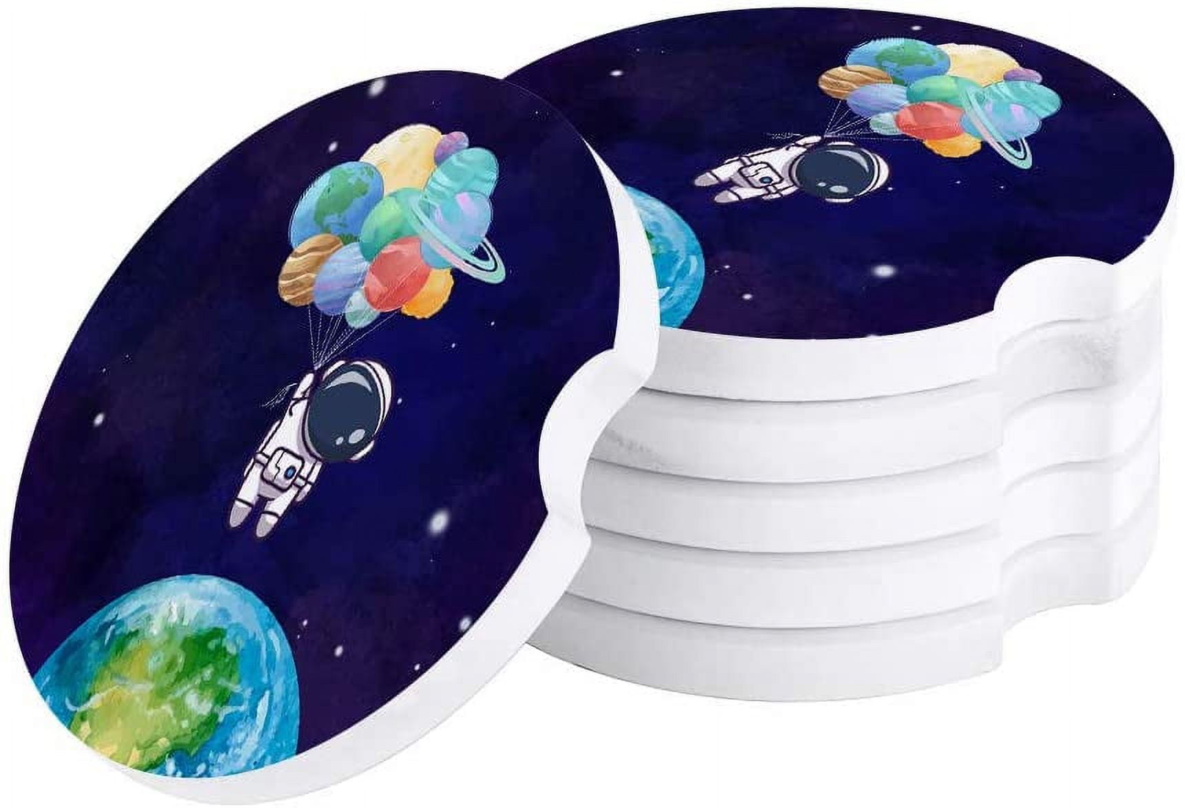 KXMDXA Cartoon Starry Universe Space Earth Astronaut Planet Set of 2 ...