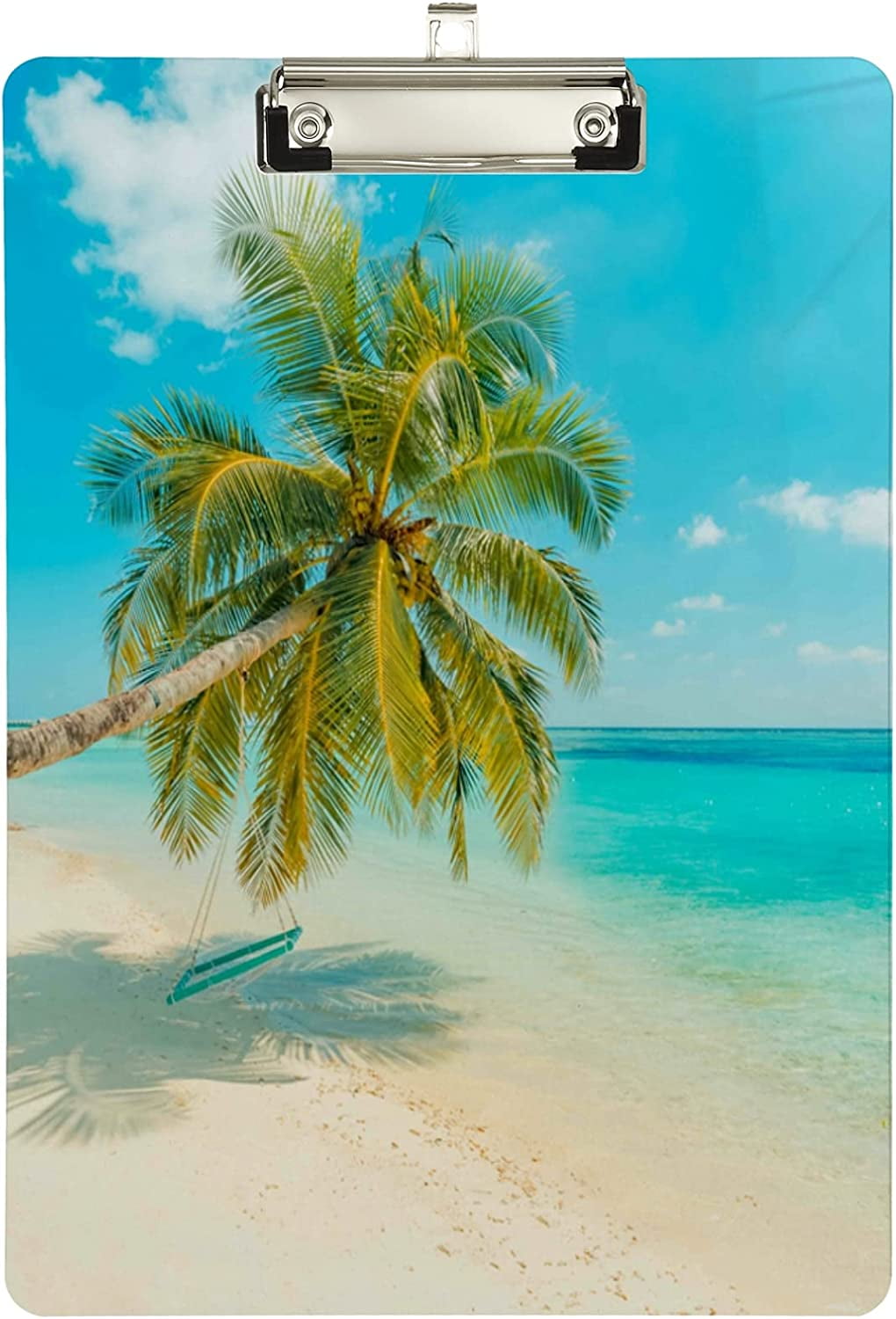 KXMDXA Chic Tropical Ocean Beach Palm Tree Clipboard Hardboard Wood ...