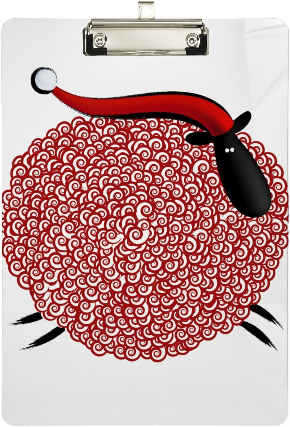 KXMDXA Christmas Xmas Running Sheep Clipboard Hardboard Wood Nursing ...