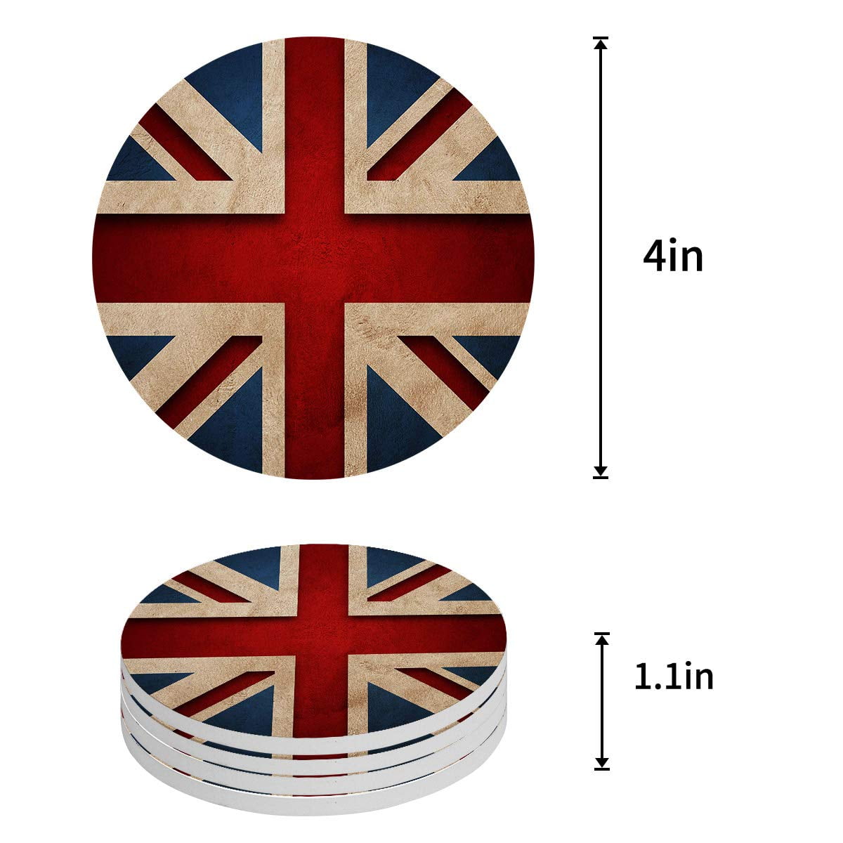 KXMDXA Clean Blue Sky View Set of 8 Round Coaster for Drinks, Absorbent ...