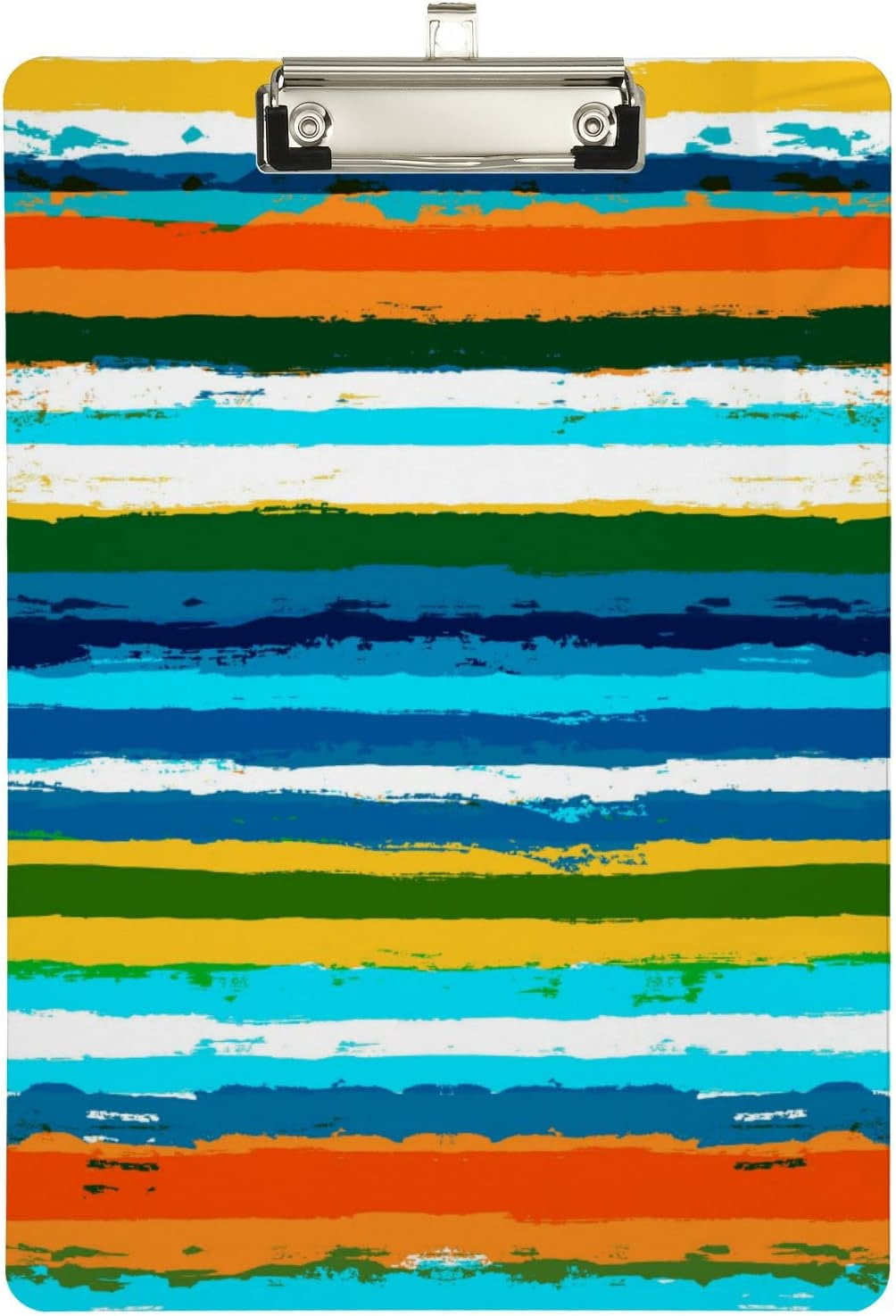 KXMDXA Colorful Stripes Rainbow Clipboard Hardboard Wood Nursing Clip ...