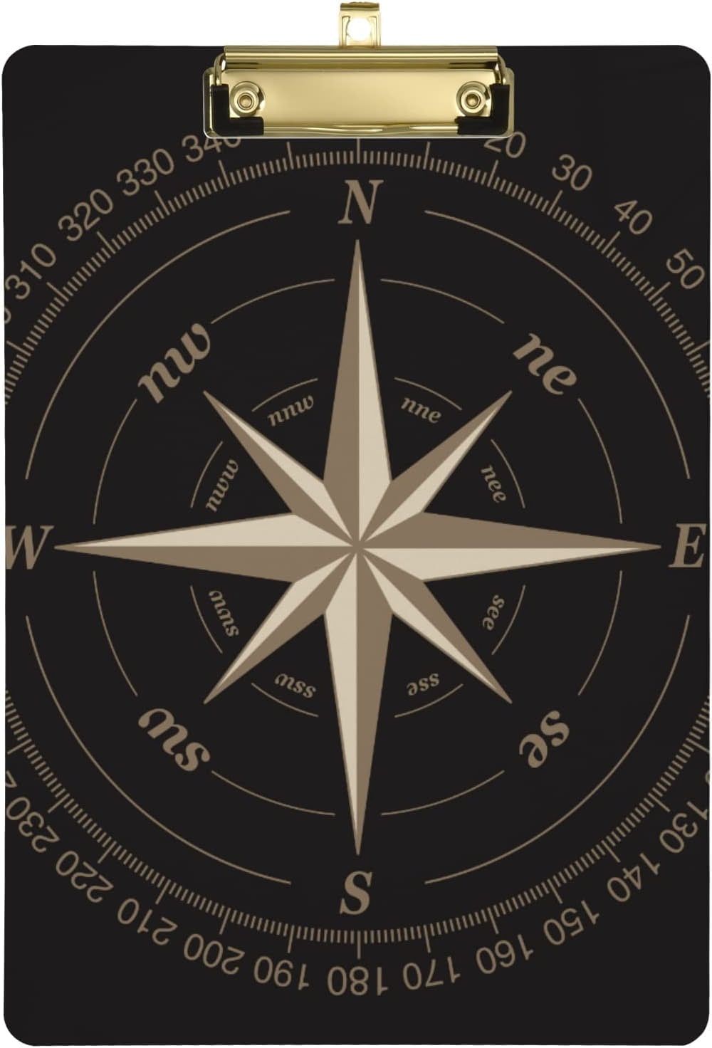 KXMDXA Compass Rose Clipboard Hardboard Wood Nursing Clip Board and ...