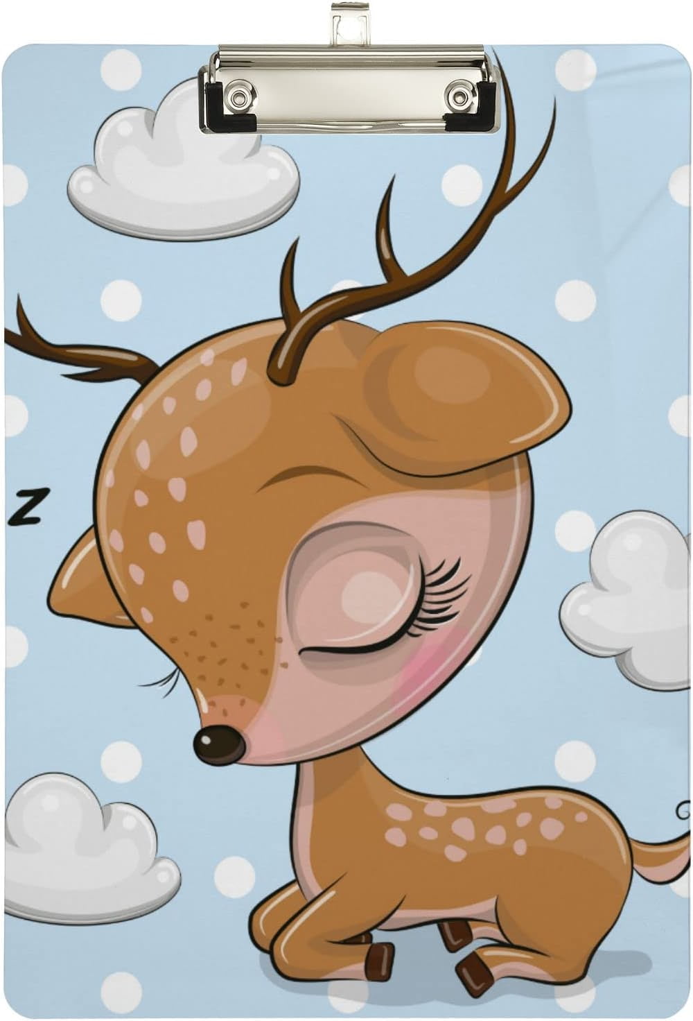KXMDXA Cute Cartoon Deer Clipboard Hardboard Wood Nursing Clip Board ...