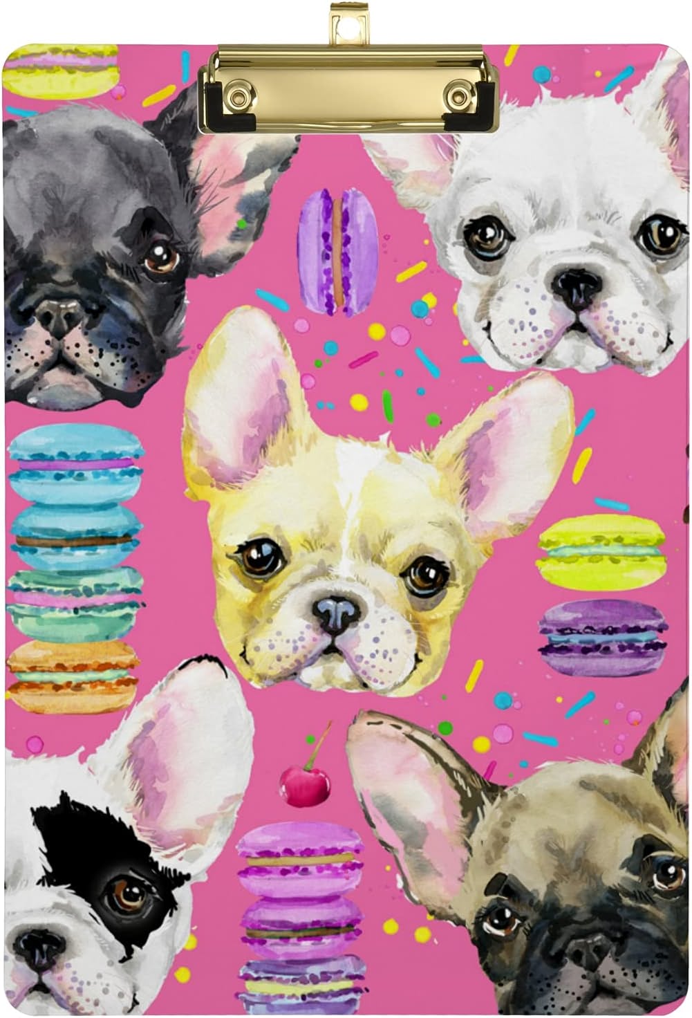 KXMDXA Cute Dog French Bulldog Sweet Dessert Clipboard Hardboard Wood ...
