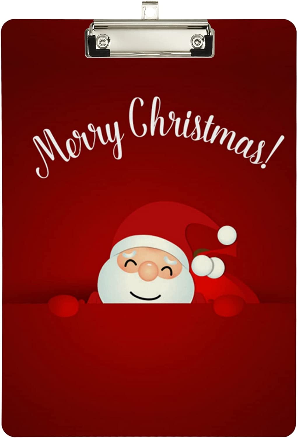KXMDXA Cute Santa Merry Christmas Clipboard Hardboard Wood Nursing Clip ...