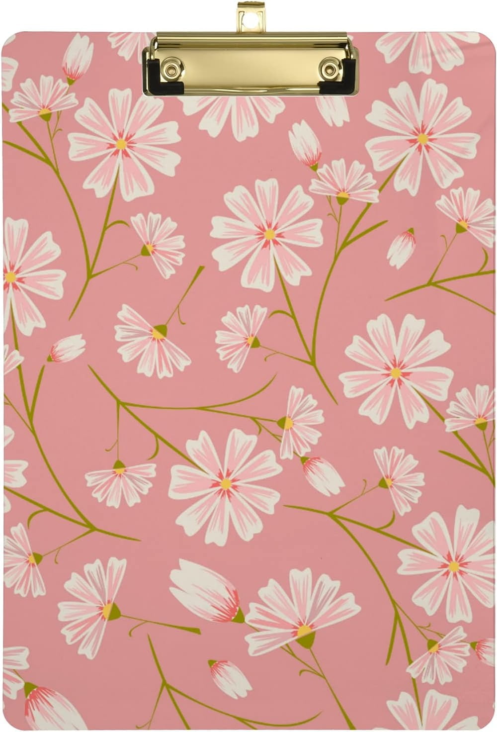 KXMDXA Daisy Flower Pink Clipboard Hardboard Wood Nursing Clip Board ...