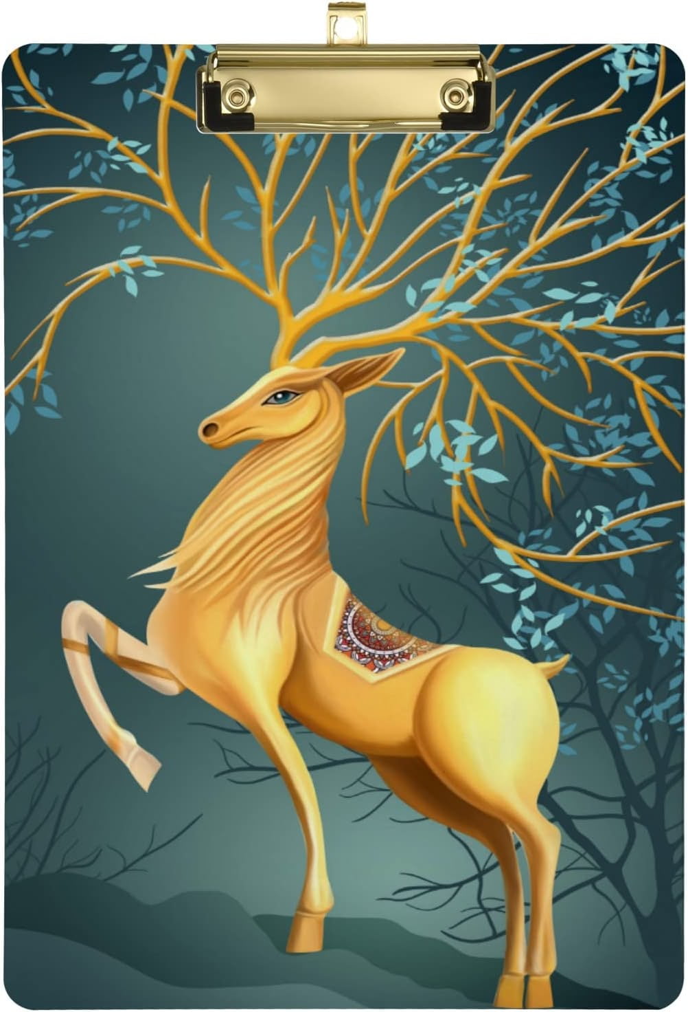 KXMDXA DeerTree Clipboard Hardboard Wood Nursing Clip Board and Pull for Standard A4 Letter 13x9 ...