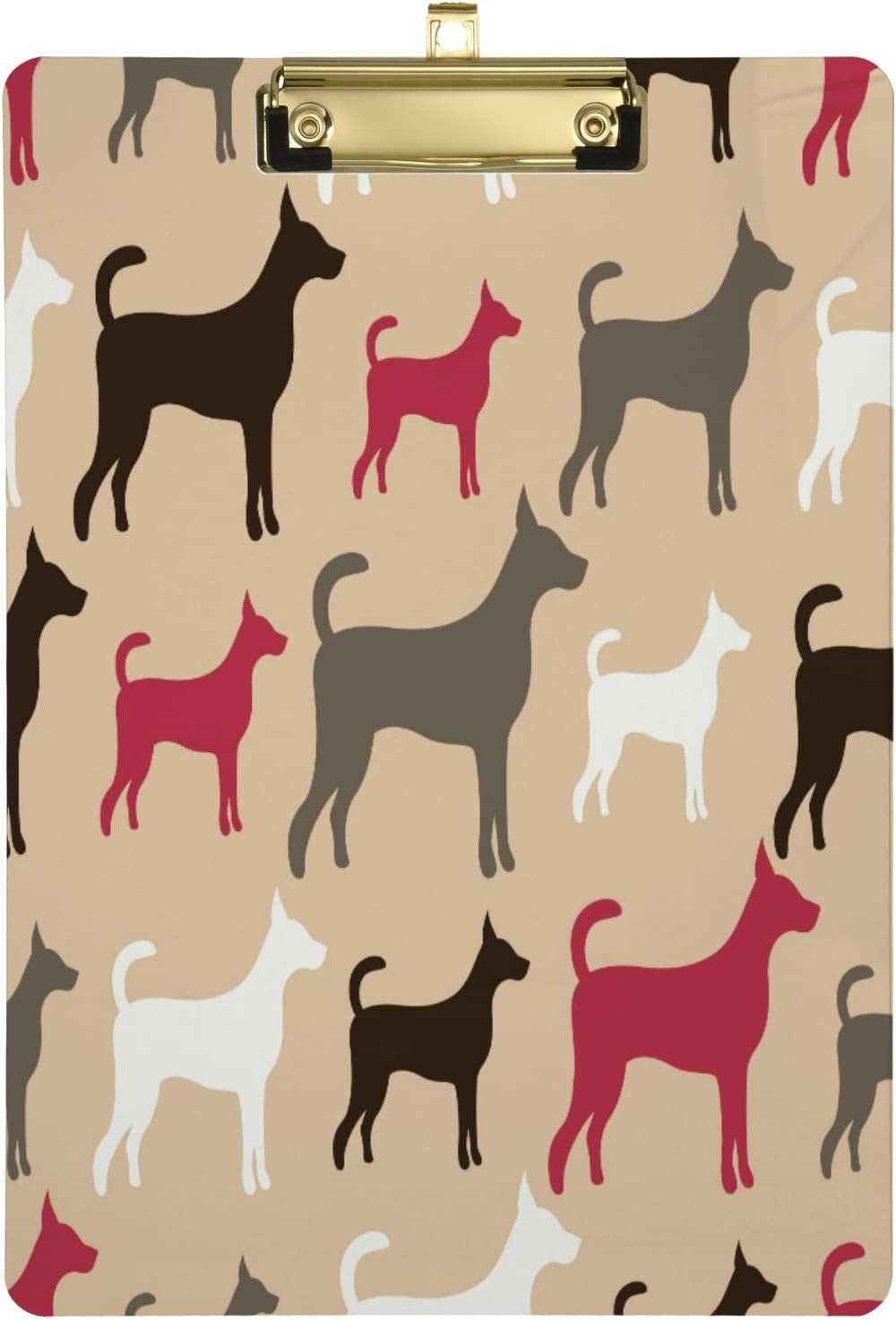 KXMDXA Dog Silhouette Clipboard Hardboard Wood Nursing Clip Board and ...