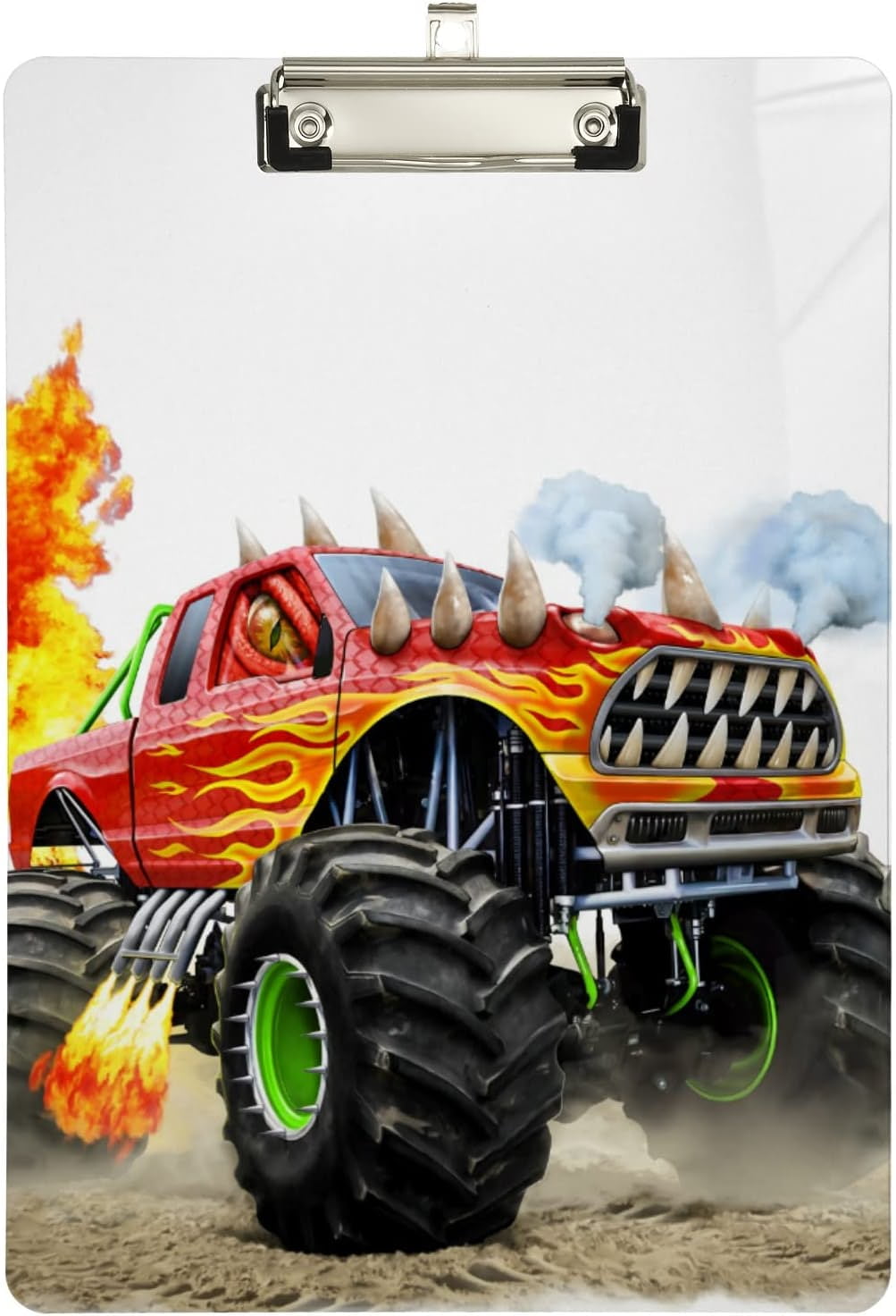 KXMDXA Dragon Monster Truck Car Clipboard Hardboard Wood Nursing Clip ...